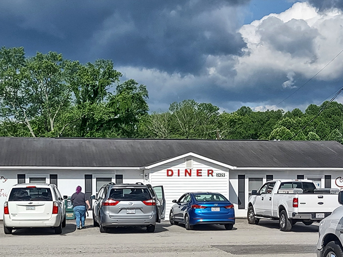 The unassuming exterior of The Country Diner in Marion might not stop traffic, but the full parking lot tells the real story.
