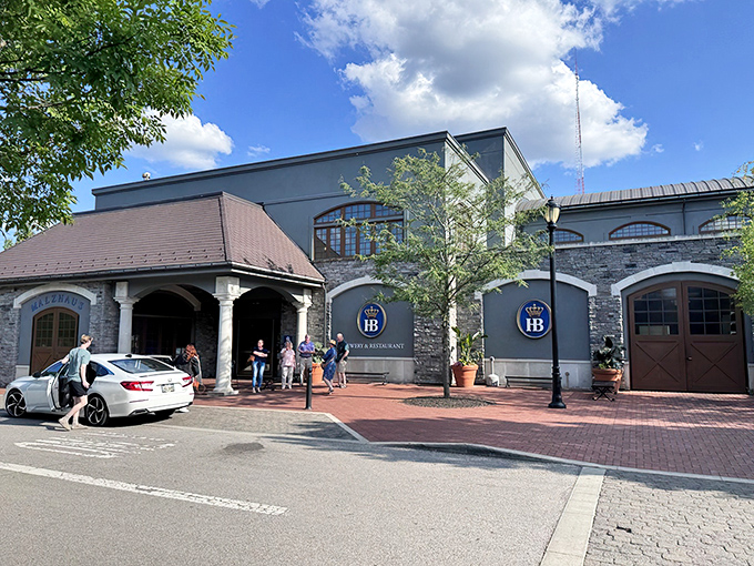 The iconic blue and white Bavarian pattern welcomes you to Grandview Heights Bier Garden, where a decade of bringing Munich to Ohio is proudly celebrated.