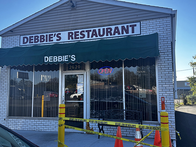 The unassuming brick exterior of Debbie's Restaurant stands as a beacon of breakfast hope on Valley Street, promising comfort food without pretension.