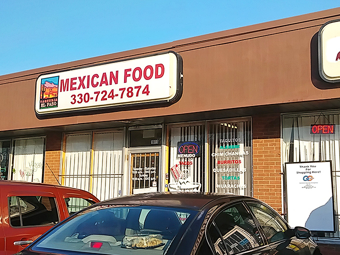 The unassuming strip mall exterior of Taqueria El Paso might not scream "culinary destination," but that's how the best food treasures stay hidden from the masses.