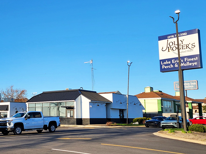 The unassuming exterior of Jolly Rogers belies the seafood treasures within. Like finding a pearl in an oyster, this Port Clinton gem rewards those who venture inside.