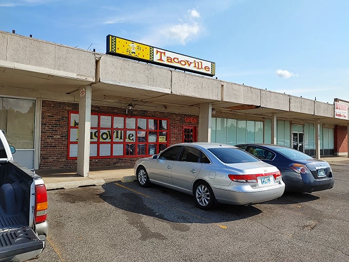 Tacoville's unassuming storefront has been beckoning hungry Oklahomans for decades. The yellow and red sign is like a beacon of burrito bliss.