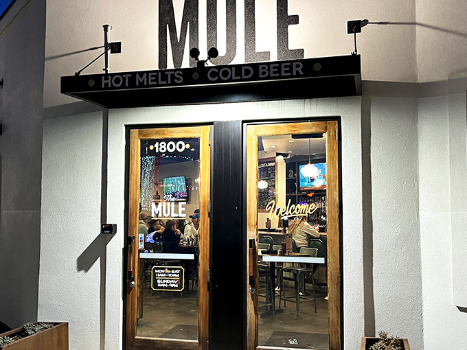 The unassuming exterior of The Mule belies the culinary treasures within. Like finding a diamond in a plain wrapper, this Oklahoma City gem promises "HOT MELTS &bull; COLD BEER" &mdash; and delivers spectacularly.