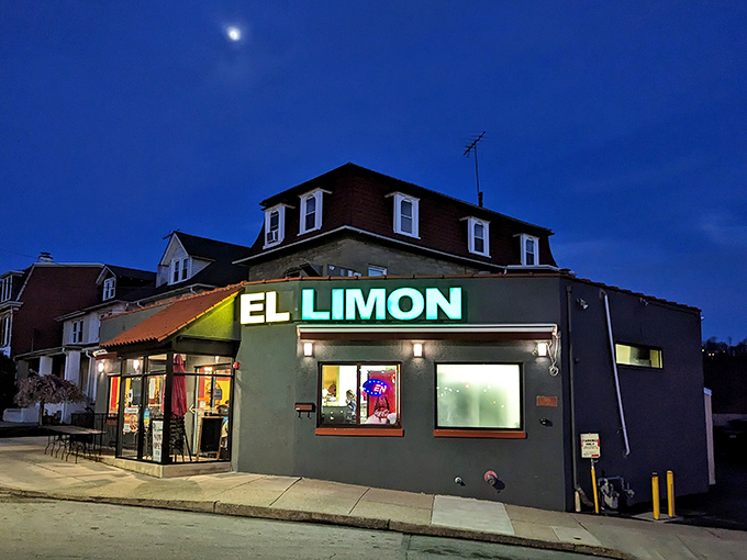 The unassuming exterior of El Limon might not stop traffic, but the bright yellow and green sign serves as a beacon for burrito enthusiasts across Pennsylvania.