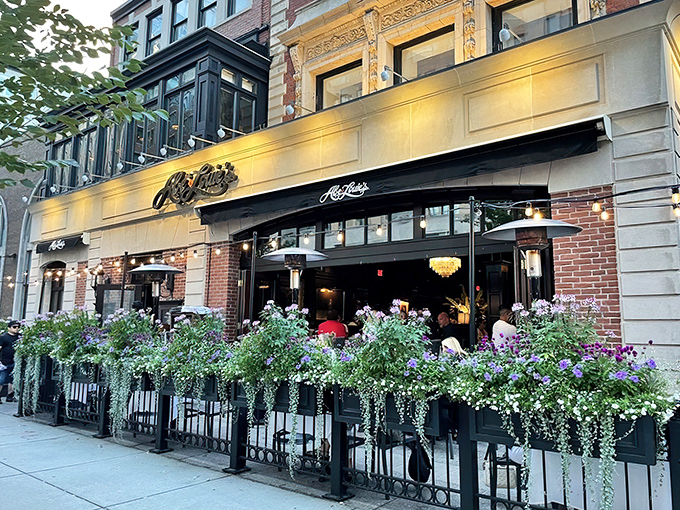 The classic brick façade and elegant signage of Abe & Louie's promises what lies within—a Boston steakhouse experience worth writing home about.