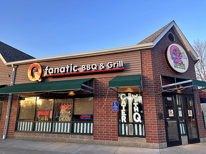 Strip mall treasure hunting at its finest! Q Fanatic's unassuming exterior houses flavor explosions that would make Guy Fieri need a new vocabulary.