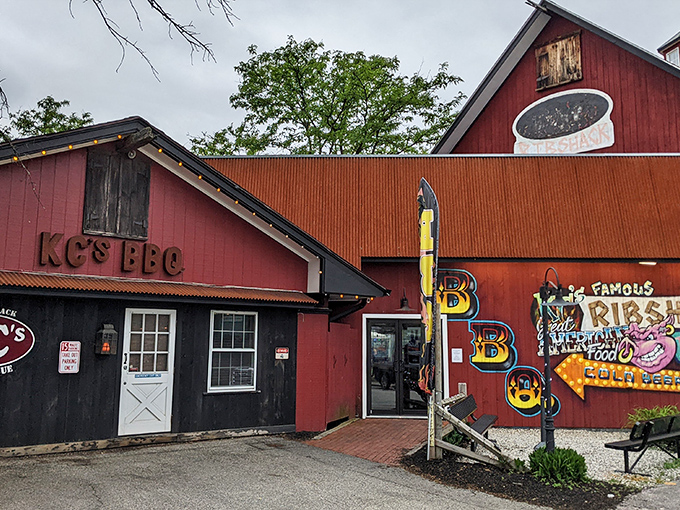 The red barn exterior of KC's isn't trying to impress you&mdash;until you step inside and the BBQ aroma makes your knees weak.