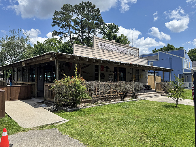 The promised land awaits! CorkScrew BBQ's unassuming exterior in Spring, Texas hides barbecue treasures that would make even the most stoic Texan weep with joy.