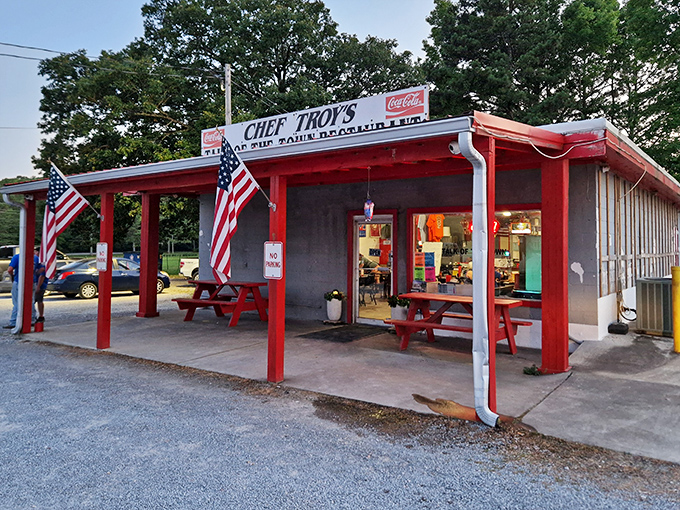 The bright red exterior of Chef Troy's might not win architectural awards, but like all great food destinations, the unassuming fa&ccedil;ade hides culinary treasures within.