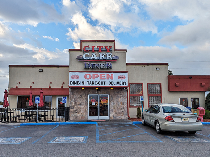 That iconic red and cream exterior isn't just a building&mdash;it's a beacon of hope for the hungry souls of Huntsville. Your stomach starts rumbling before you even park.