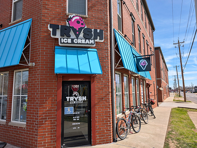 TRVSH's brick corner location in downtown Bentonville beckons with its distinctive metal awnings and inviting picnic tables&mdash;architectural foreplay for the flavor explosion waiting inside.