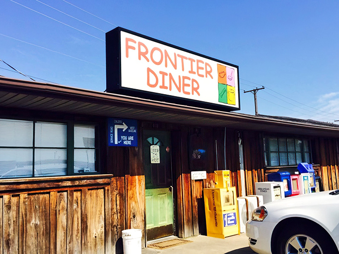 The unassuming exterior of Frontier Diner might not scream "culinary destination," but those pickup trucks don't lie&mdash;locals know where the good stuff is.