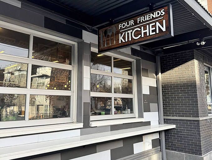 The unassuming brick exterior hides culinary treasures within, like finding a secret breakfast speakeasy in Denver's Stapleton neighborhood.