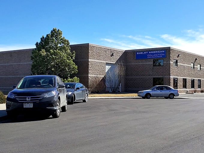 The unassuming exterior of the Shelby American Collection belies the automotive treasures within, like finding a Ferrari dealership inside your neighborhood convenience store.