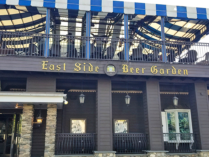 The stone-and-timber façade of East Side Restaurant stands like a Bavarian embassy on Connecticut soil, beckoning hungry travelers with promises of German delights.