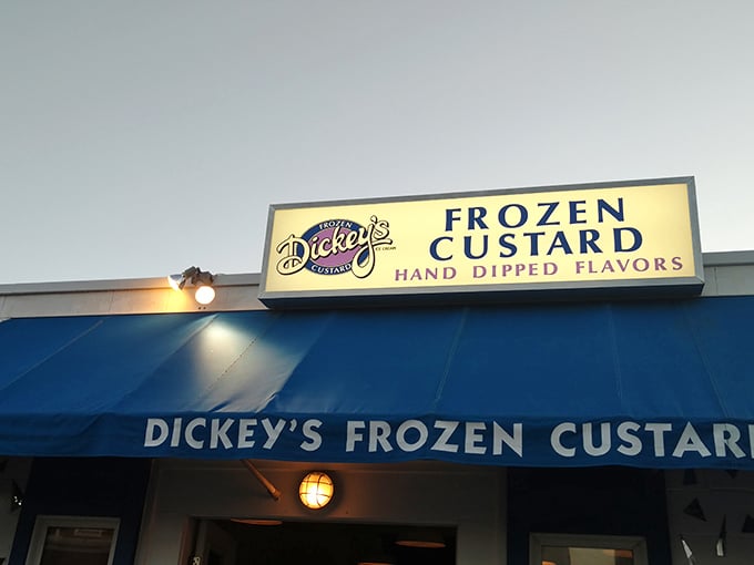 Beachfront paradise for frozen custard enthusiasts! Dickey's classic boardwalk storefront promises sweet relief from the Delaware summer heat.