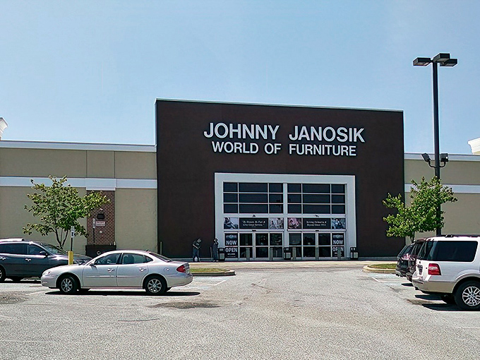 Welcome to furniture paradise! Johnny Janosik's showroom stretches so far you might need breadcrumbs to find your way back to the entrance.