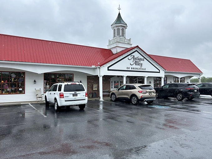 The church-like cupola and bright red roof make Antique Alley impossible to miss&mdash;like a cathedral where the religion is vintage treasures and bargain hunting.