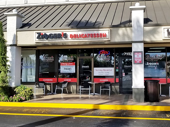 The unassuming storefront of Zinger's might not stop traffic, but locals know this Boca Raton treasure is where matzo ball magic happens.