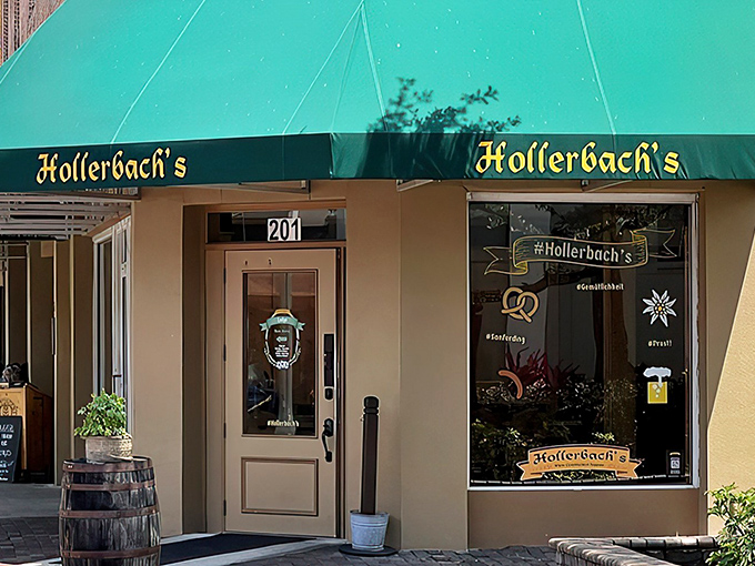 Historic downtown Sanford welcomes you with its charming clock tower and Hollerbach's iconic green awning. German gem&uuml;tlichkeit awaits just steps from these brick-paved streets.