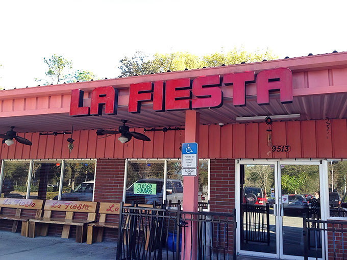 That unmistakable coral-pink exterior isn't just a building&mdash;it's a beacon of hope for anyone craving authentic Mexican flavors in Gainesville.