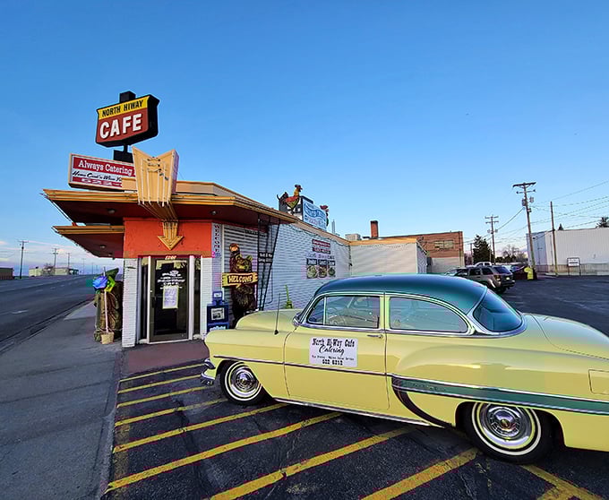 The iconic red awning and wooden sculptures welcome you like old friends. This isn't just a restaurant&mdash;it's an Idaho Falls landmark worth the journey.