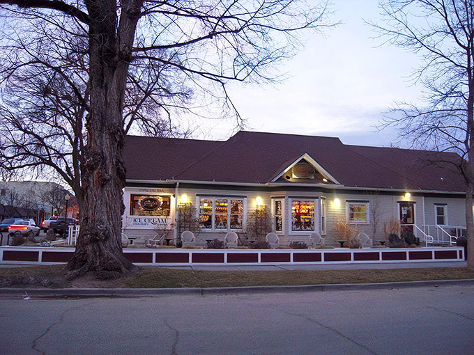 The storybook charm of Goody's exterior beckons like a sweet childhood memory come to life. Homemade ice cream awaits inside this quaint cottage.