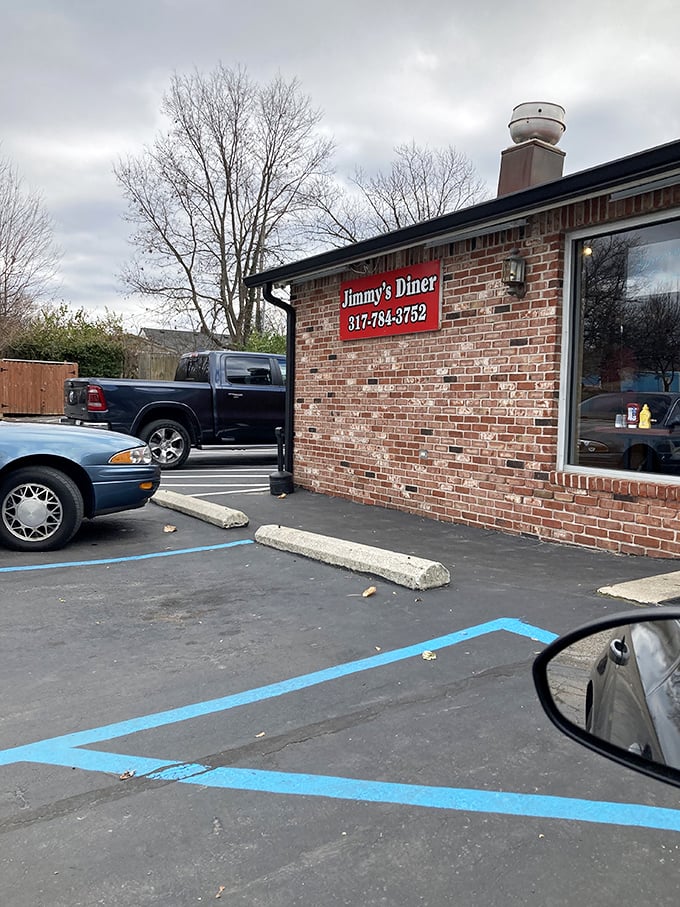 The brick exterior of Jimmy's Diner may be humble, but inside awaits culinary magic that keeps Indianapolis locals coming back for decades.