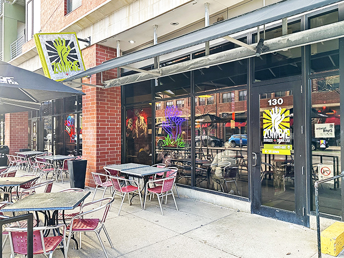 The unassuming exterior of Zombie Burger belies the apocalyptic culinary adventure within. Des Moines' East Village never looked so deliciously dangerous.