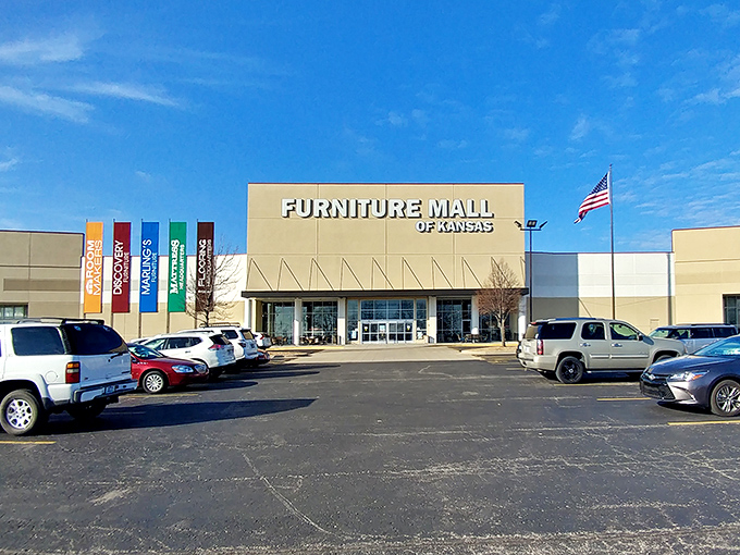 The exterior promises what lies within&mdash;a furniture wonderland that makes IKEA look like a corner shop. Kansas's answer to furniture dreams.