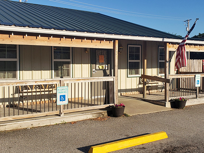 The modest exterior belies the time-traveling experience within. This unassuming Route 66 landmark has been feeding hungry travelers longer than most interstate highways have existed.