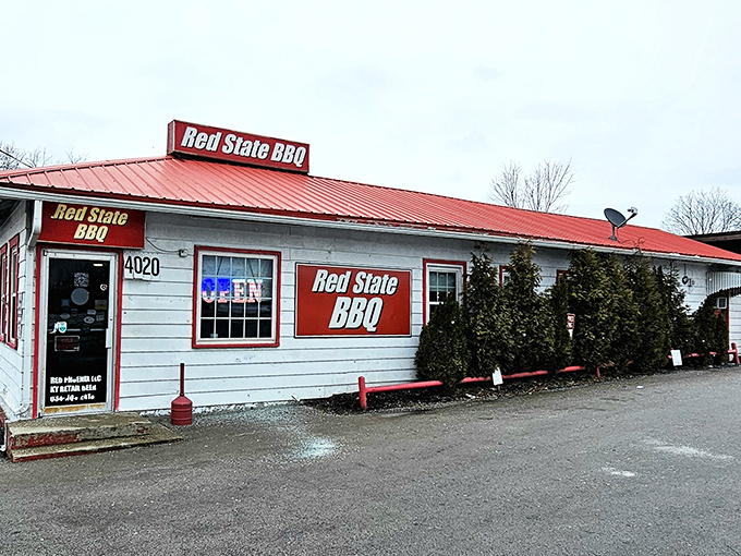 The little white building with the bright red roof isn't trying to be fancy&mdash;it's too busy perfecting what matters: smoke, meat, and Kentucky hospitality.