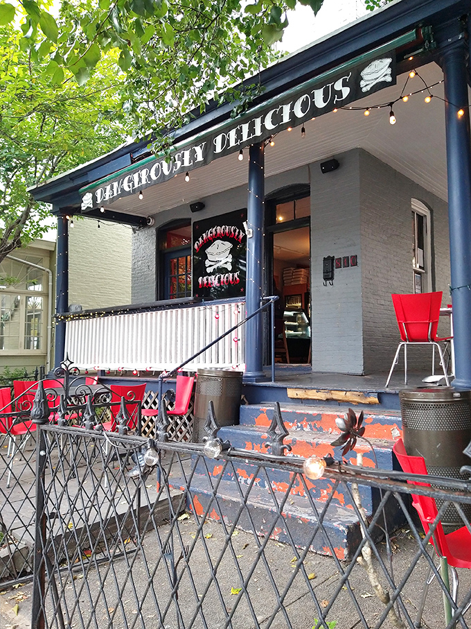 The porch beckons like a pie siren song. This unassuming Hampden storefront houses Baltimore's temple of flaky, buttery worship.