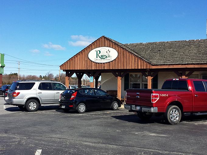 Rustic charm meets culinary excellence at Rip's Country Inn, where the unassuming wooden exterior hides treasures that would make any foodie swoon.