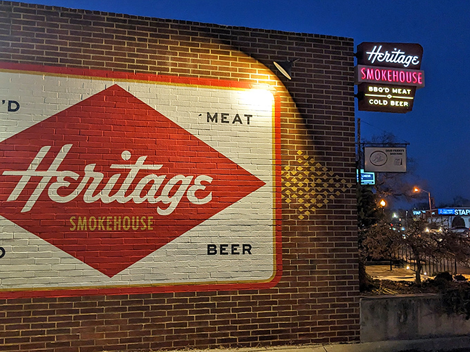 That iconic red diamond sign isn't just branding&mdash;it's a beacon of hope for the barbecue-deprived. "MEAT" and "BEER" might be the two most beautiful words in the English language.