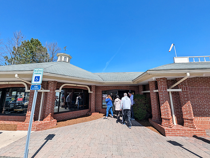 The classic red-brick facade of Richardson's stands as a beacon of sweet nostalgia in Middleton, where ice cream pilgrims have been congregating since 1952.