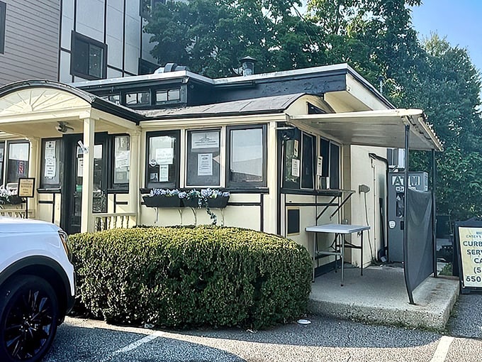 The little yellow diner that could! Casey's charming exterior in Natick promises a time-traveling culinary experience that's kept locals coming back for generations.