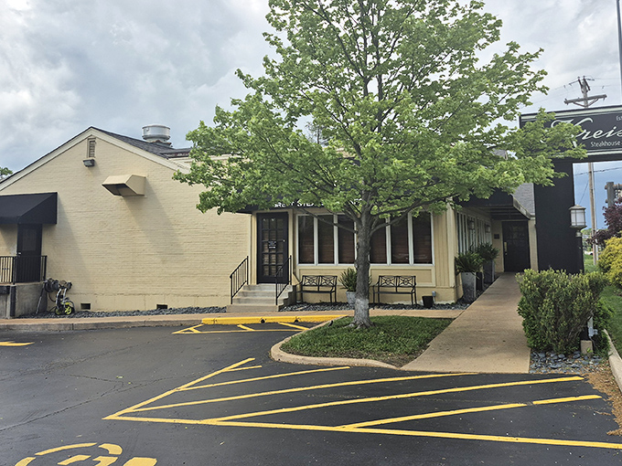 The exterior of Kreis' blends classic charm with modern elegance, like that friend who somehow pulls off vintage and contemporary at the same time.