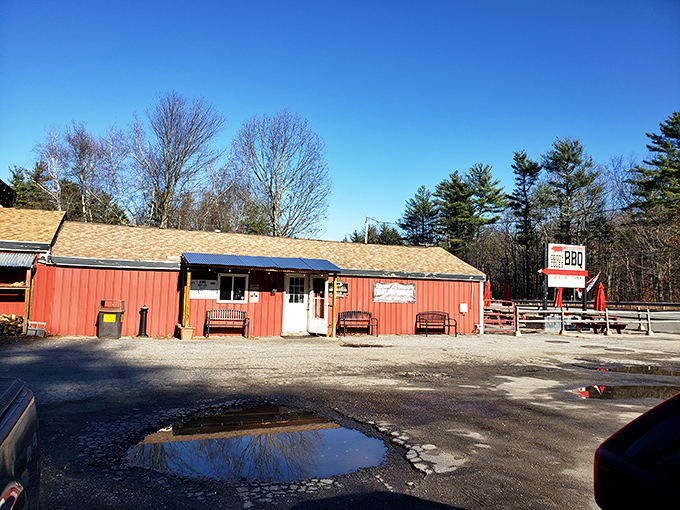 The unassuming red exterior of Goody Cole's stands like a barbecue beacon in Brentwood. No fancy frills needed when what's inside speaks volumes.