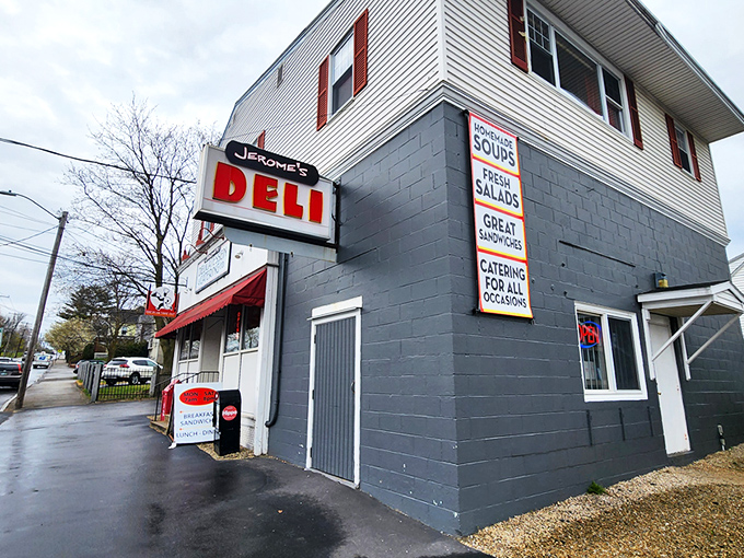 Jerome's classic storefront with its red awning and vintage signage isn't trying to win beauty pageants&mdash;it's too busy making extraordinary sandwiches instead.