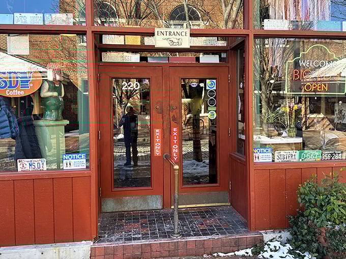 Swing by Big Ed's City Market Restaurant for a hearty meal! Look for the red doors and classic Southern charm.