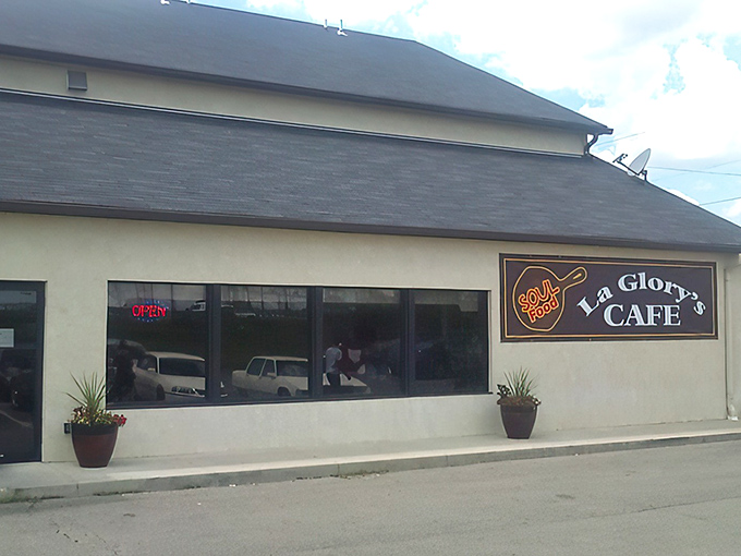 The unassuming exterior of La Glory's hides culinary treasures within, like finding a diamond in your backyard. Soul food paradise awaits.