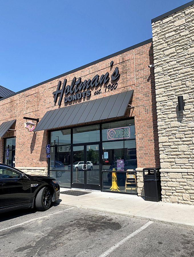 The unassuming brick exterior of Holtman's belies the sugary wonderland within. Like finding a treasure chest disguised as an ordinary box.