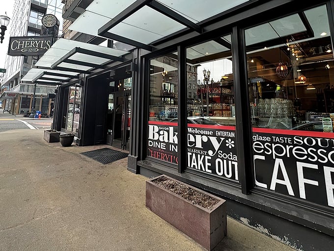 Those bright yellow umbrellas outside Cheryl's on 12th are like beacons of breakfast hope in Portland's often gray cityscape. 
