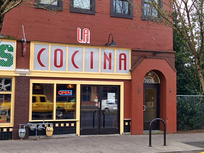 The unassuming exterior of La Cocina belies the flavor explosion waiting inside. Like finding a winning lottery ticket in your jacket pocket. 