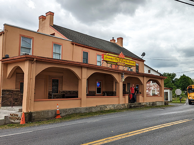The peachy-pink exterior of Grumpy's stands like a barbecue beacon in Allentown. Don't let the name fool you&mdash;there's nothing but happiness waiting inside.