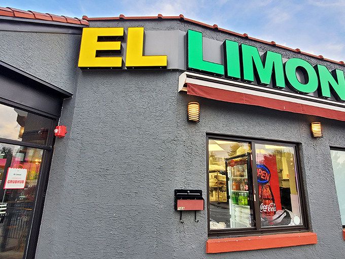 The unassuming exterior of El Limon might not stop traffic, but the bright yellow and green sign serves as a beacon for burrito enthusiasts across Pennsylvania.