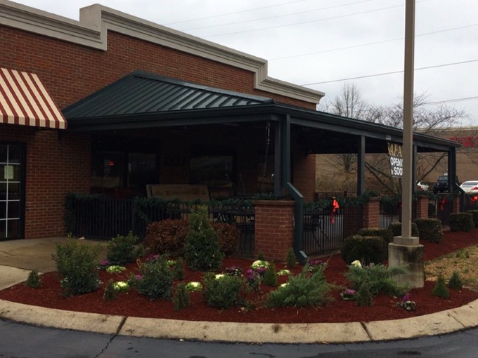 The unassuming brick exterior with its jaunty striped awnings gives just a hint of the culinary adventure waiting inside. Like finding treasure in your own backyard.