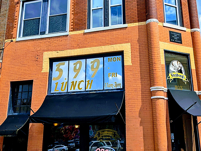The historic brick facade of Freiberg's stands proudly in downtown Johnson City, like a Bavarian time capsule waiting to transport hungry travelers across the Atlantic.