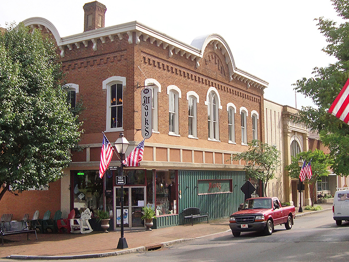 Main Street Jonesborough whispers stories from another era, where brick buildings and white church steeples create the perfect small-town postcard.